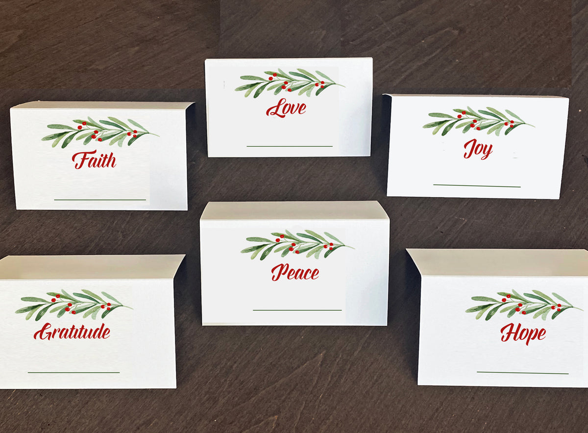 Holiday Intention Place Cards for Your Table by Life's About Change