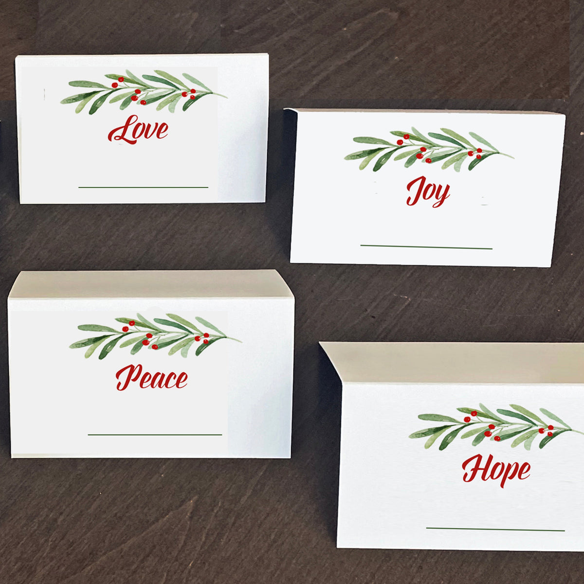 Holiday Intention Place Cards for Your Table by Life's About Change